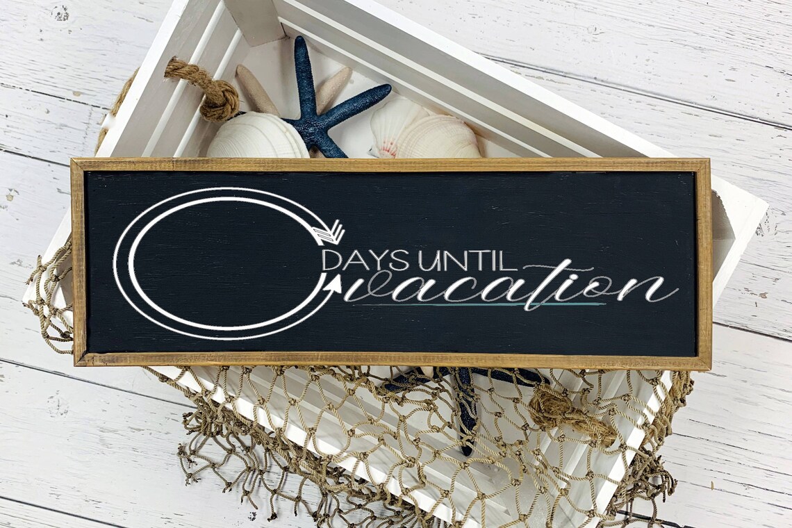 Days until vacation Chalkboard Countdown Chalkboard | Etsy
