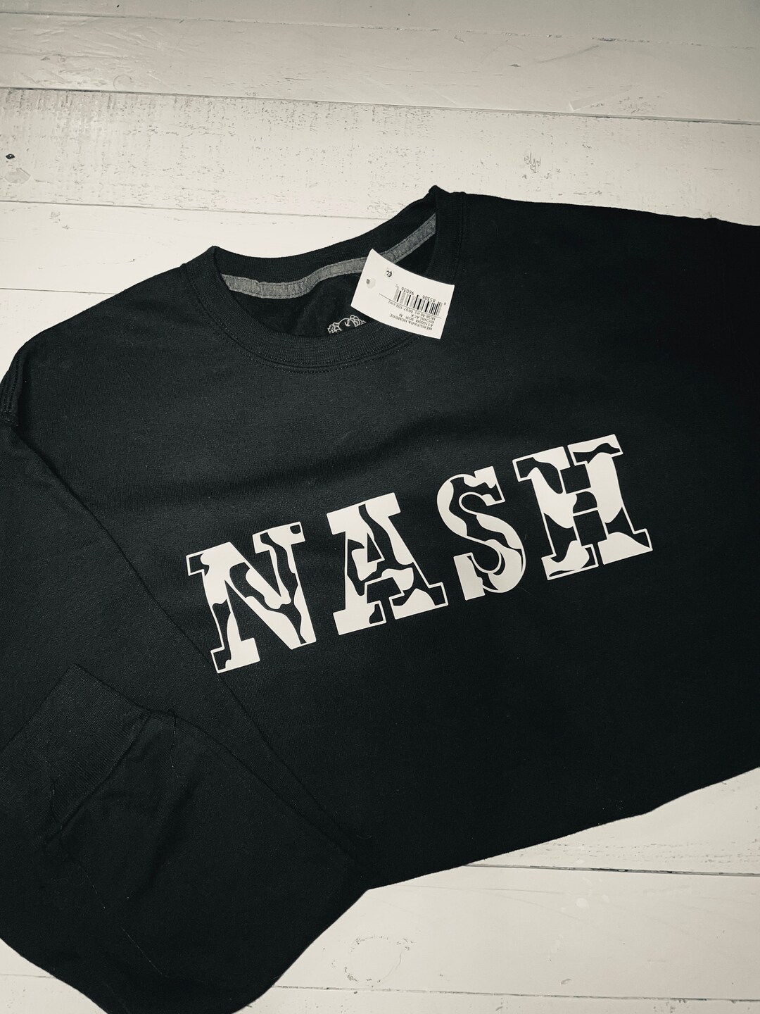 NASH Cow Pattern Sweatshirt - Etsy