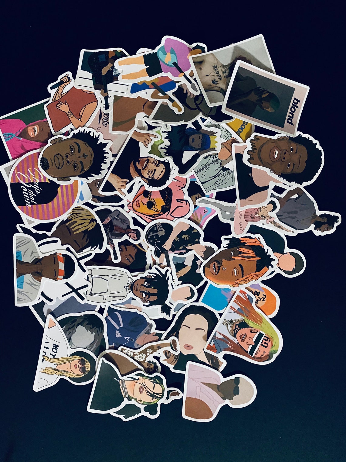 50 Pcs Rapper And Singers Sticker Pack Laptop Etsy