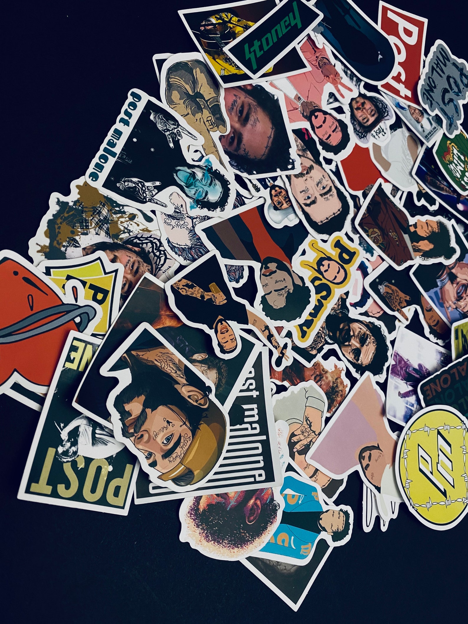 50 Pcs post/rapper Sticker Pack Laptop Stickers PM Fan Sticker Pack ...