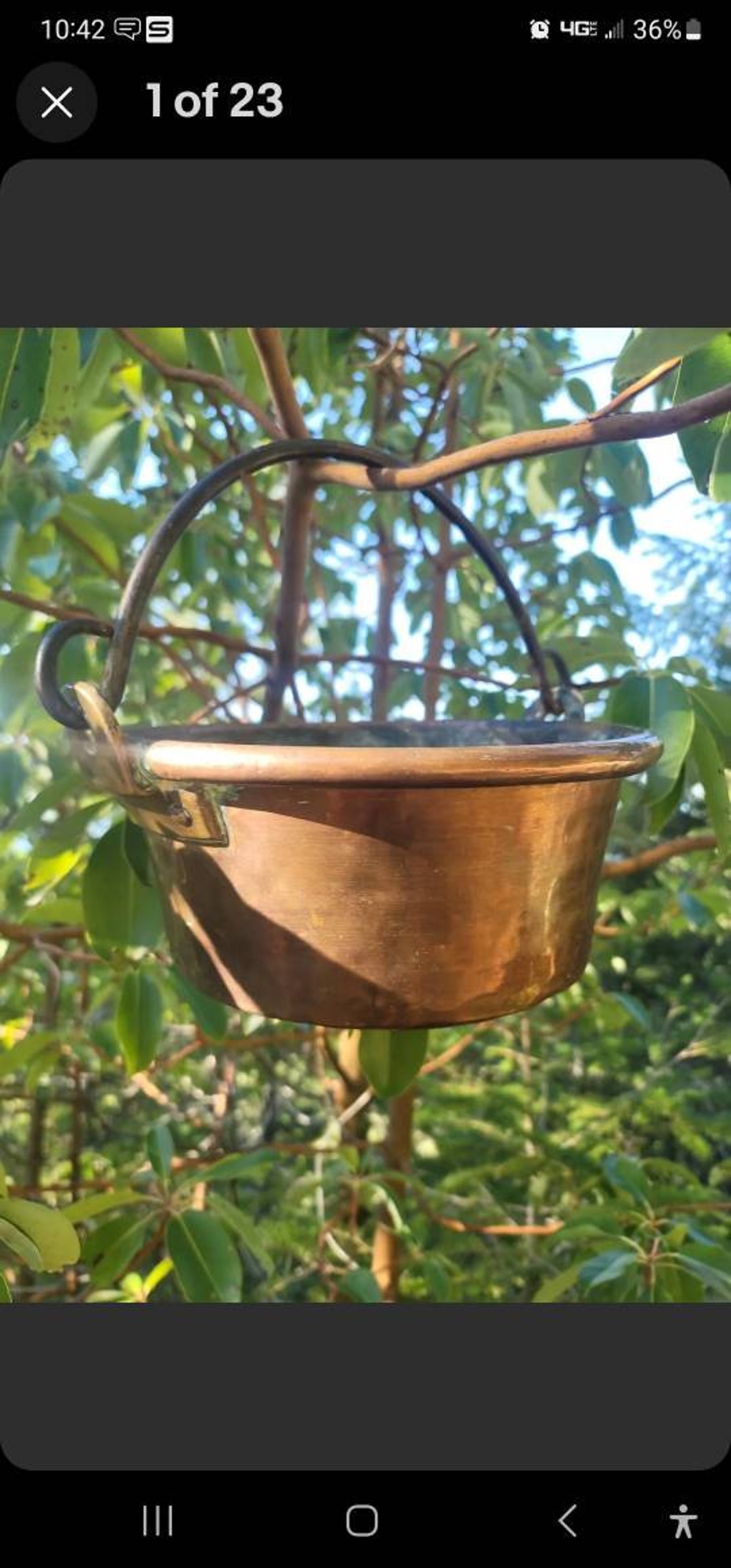 SPECTACULAR Old Handmade Copper Cauldron! Thick Antique French Jam Pan ...