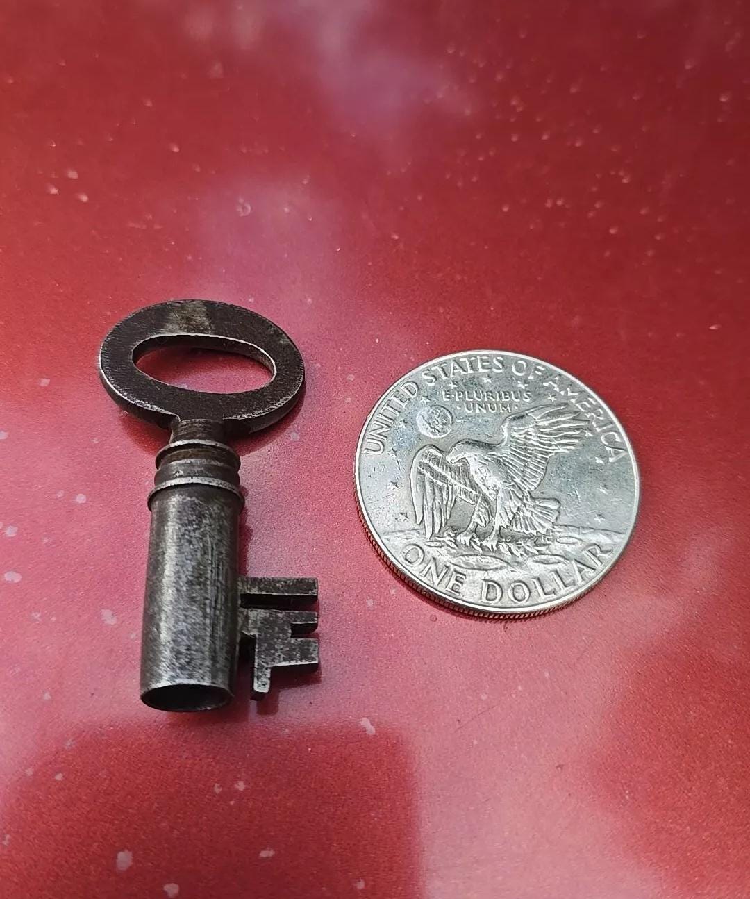 1800s Stout Chest Key! Antique UK Metal Open Barrel Skeleton Key! Over ...
