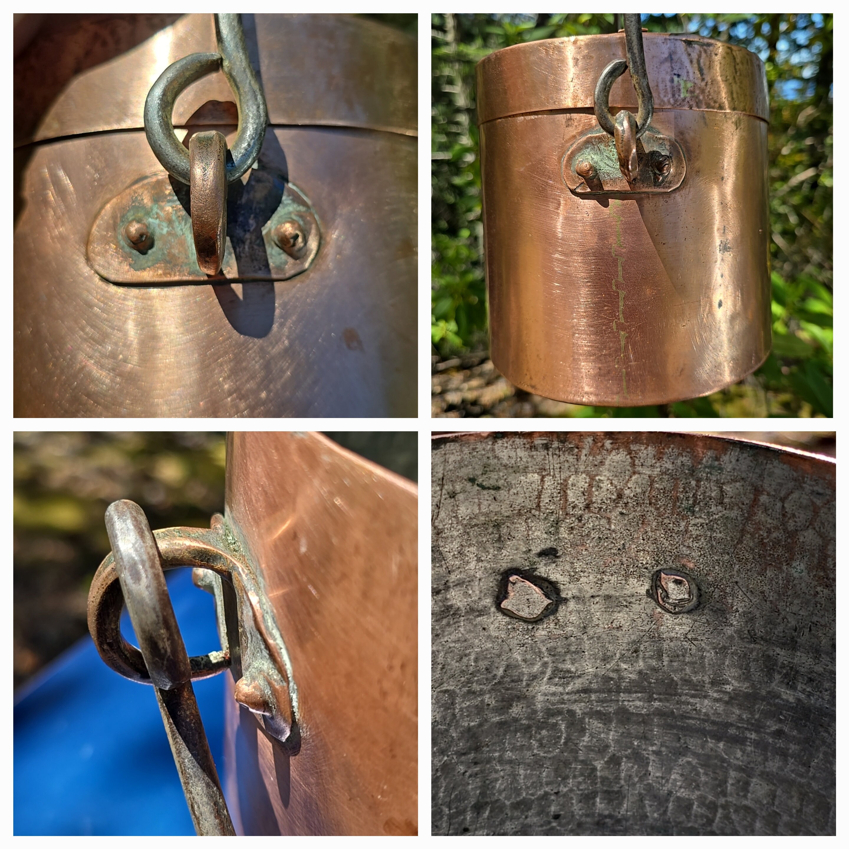 Antique Handmade French Copper Cauldron! Beautiful Old Little Marmite ...