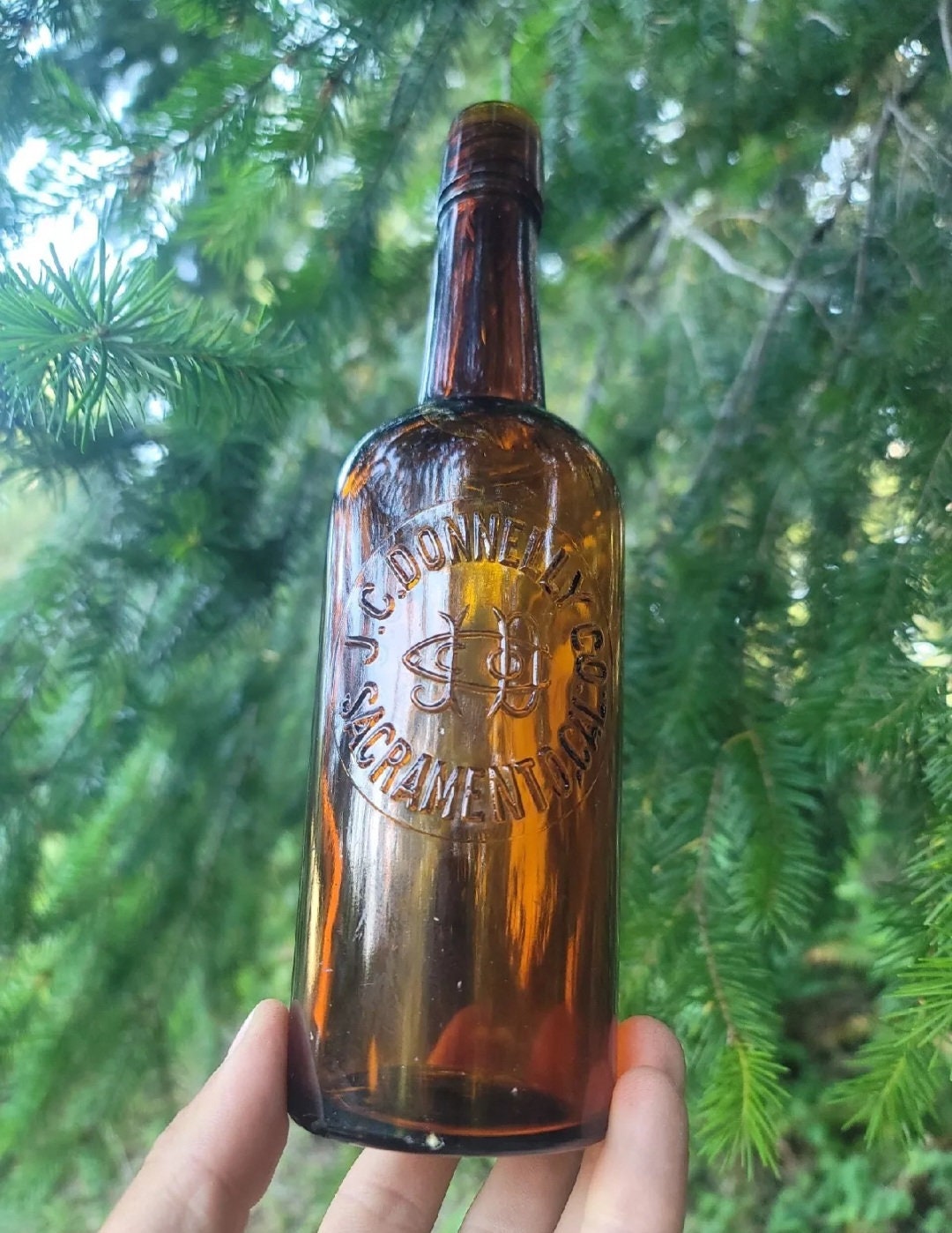 Neat Old 3/4 Size Western Whiskey Bottle! Antique Pre Pro J C Donnelly ...