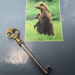 One 1800s French Furniture Lock Key! Antique Beautiful Old Brass Key ...