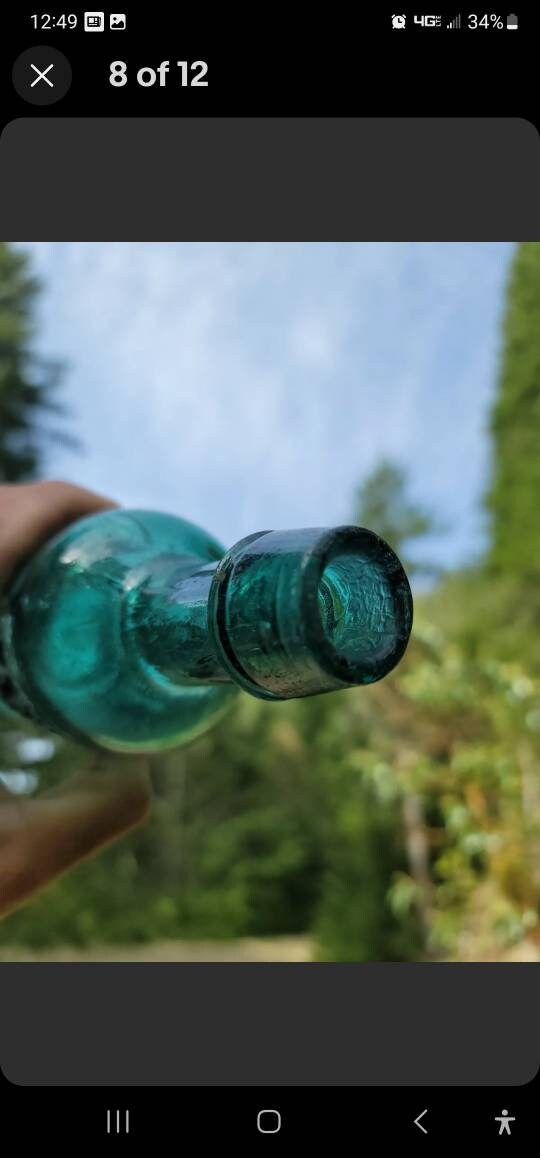 1860's Emerald Philadelphia Stout Ale Bottle! P. Duross Iron Pontiled ...