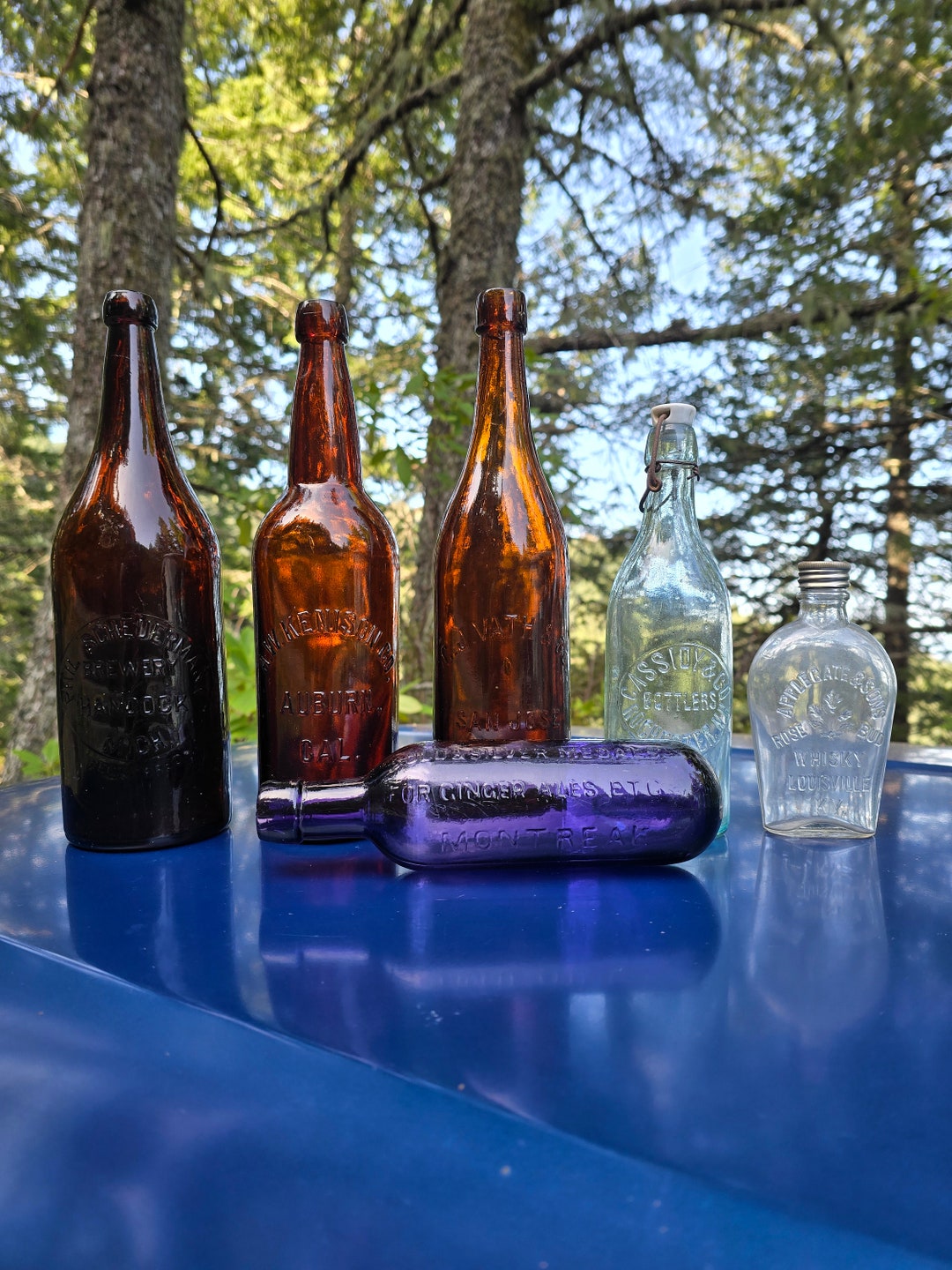 Large Deep Amber 1880s Blob Top Beer or Ale Bottle! Phil Scheuermann ...