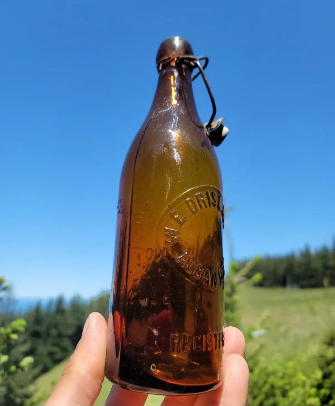 Stellar Yellowish Amber W.E Drislane Co. New York Beer Bottle! Old ...