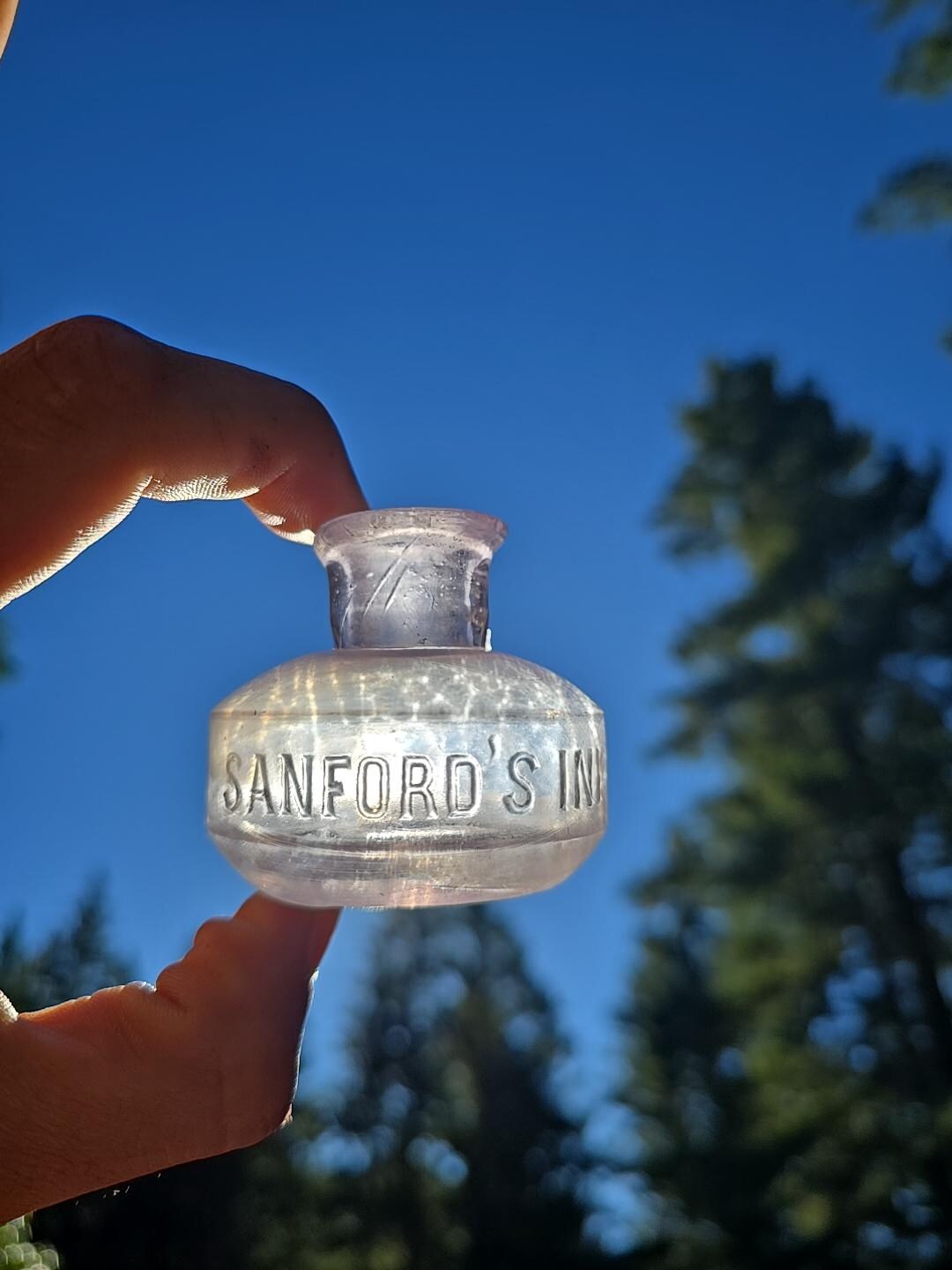 Beautiful Antique Lavender Inkwell. Old Sanford's Ink Bottle! C.1900 - Etsy