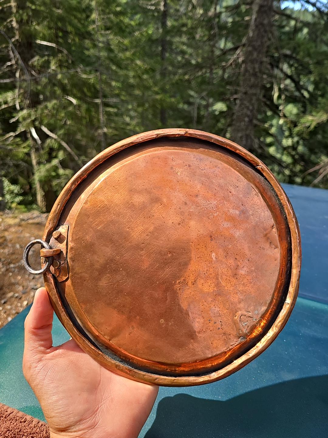 Antique French Copper Lid! Old Burgundy France Copper Cookware! Nice ...