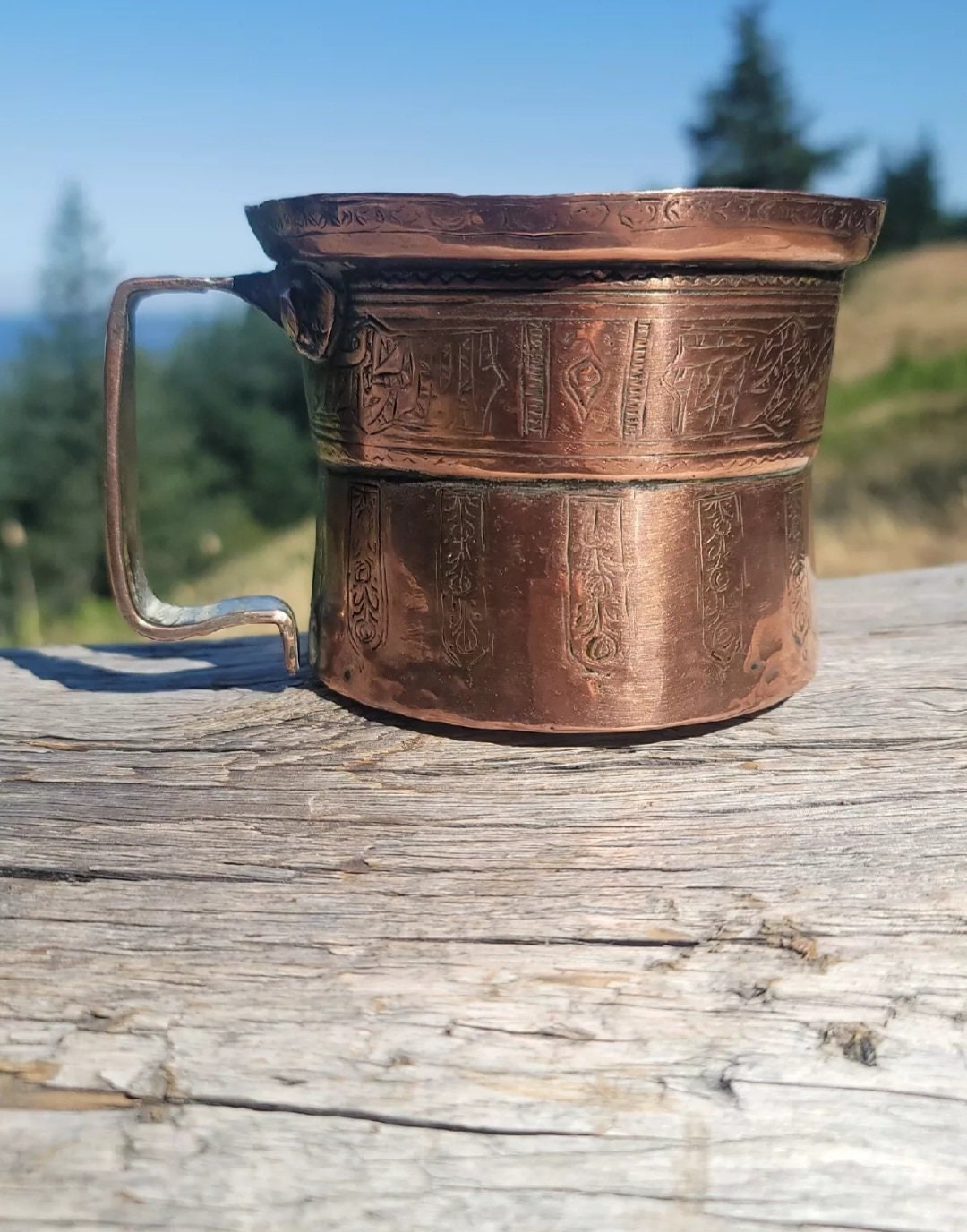 Beautiful Old Copper Tankard! Antique Handmade Metal Cup Late 1700s ...