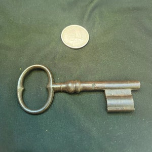 Remarkable Early 1800's Thick Guage Metal Key! Antique French Cast Iron ...