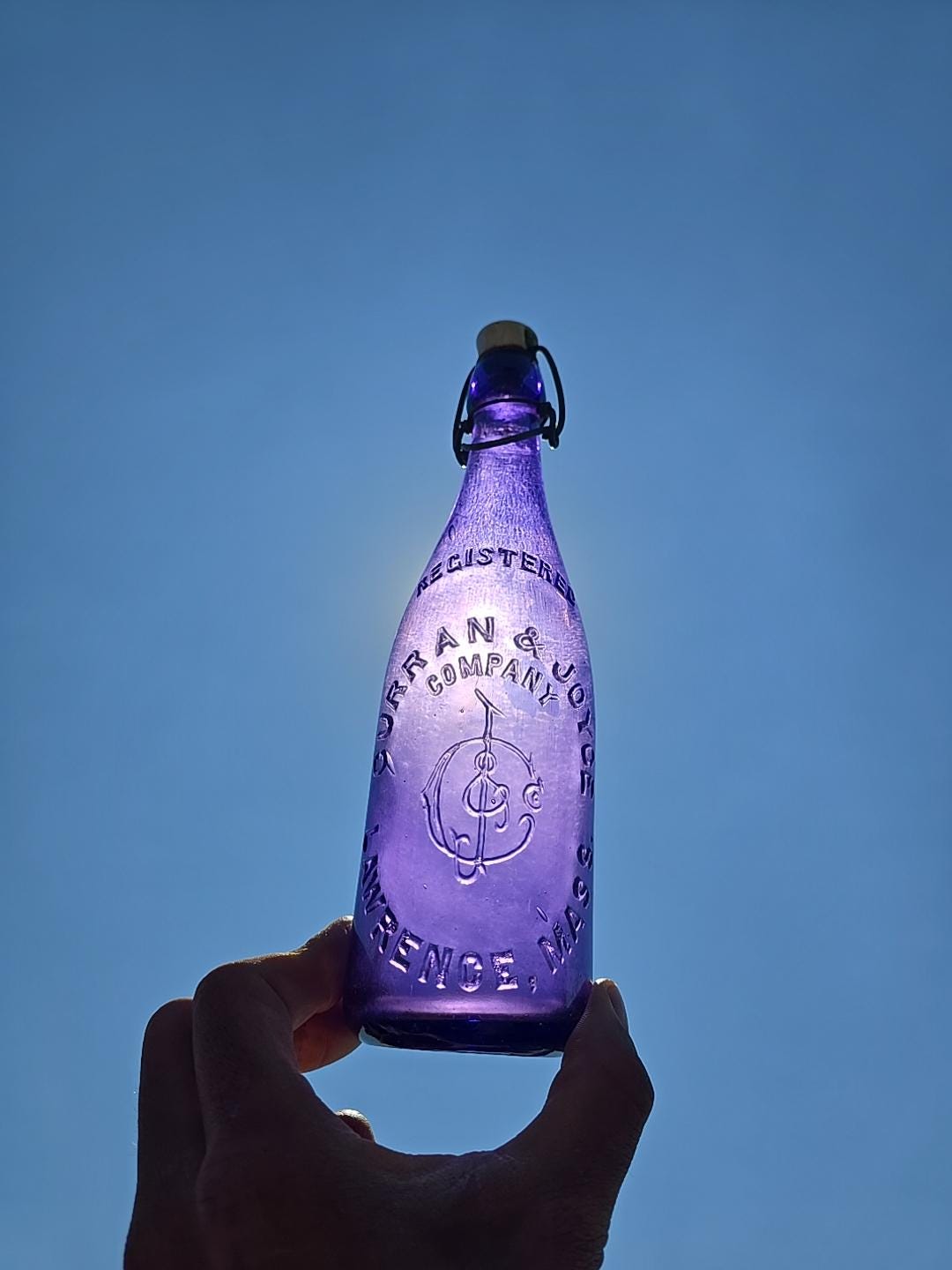 Great 1890s Purple Lawrence Massachusetts Beer! Antique Amethyst Curran ...