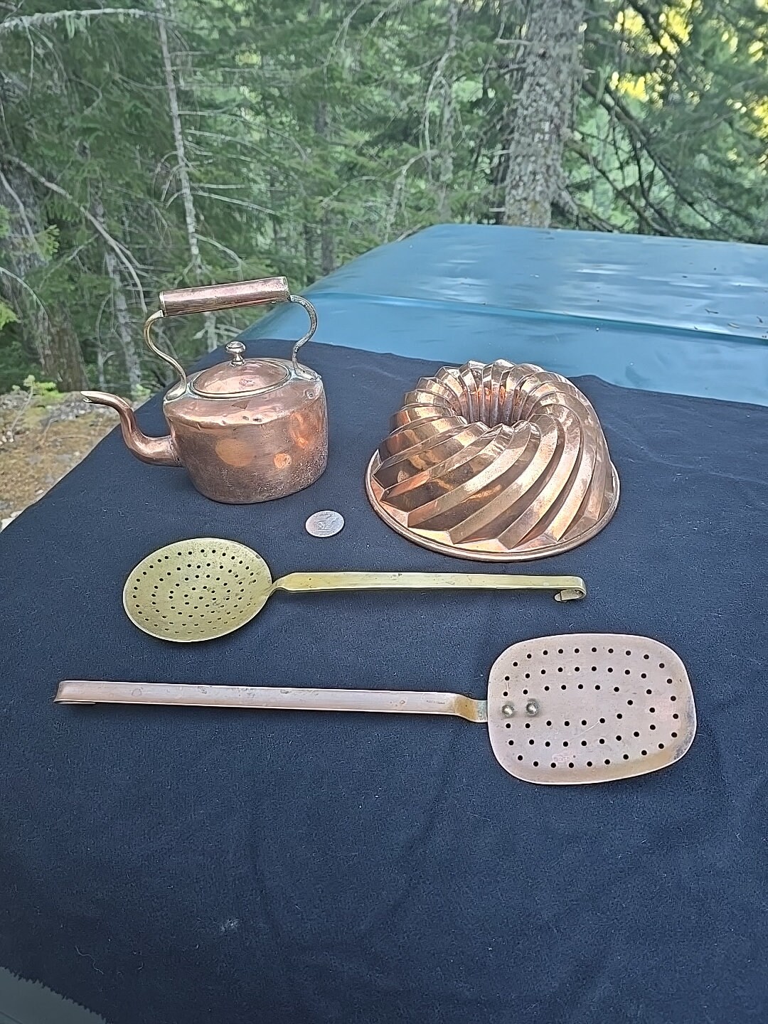 Neat Old French Copper Spatula Skimmer Ladel Spatula! Thick Antique ...