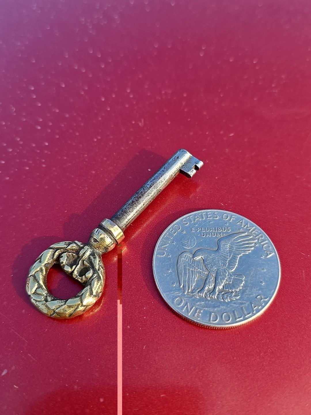 Antique French Furniture Lock Key! 1800s Brass Ornate Wreath Key - Etsy