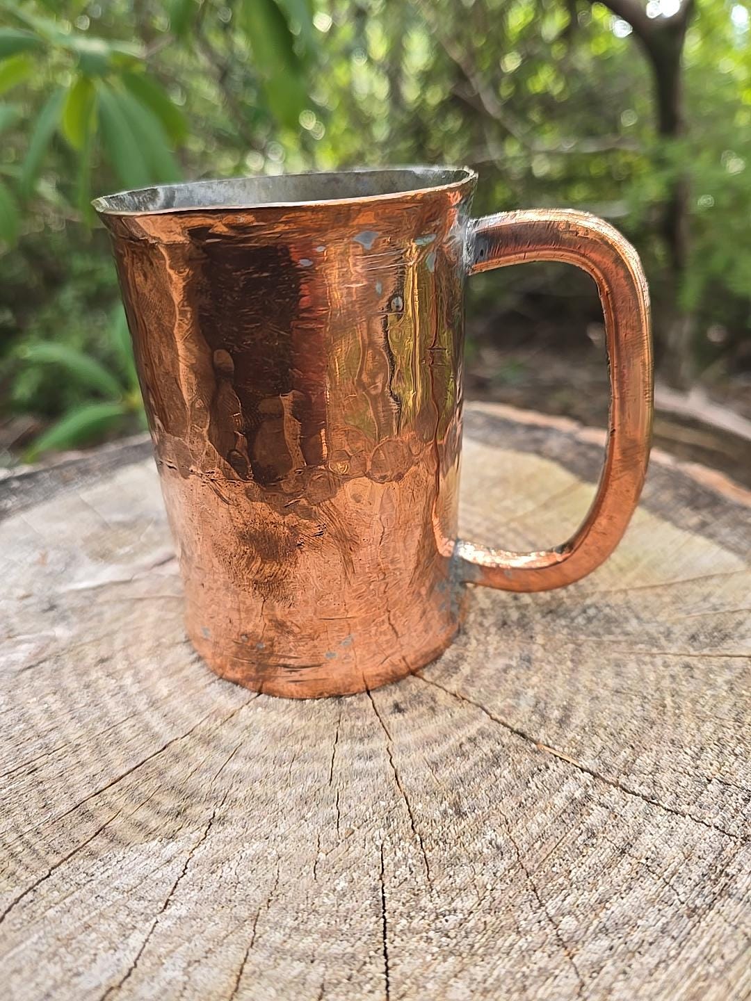 Beautiful Antique English Copper Tankard! Old Handmade Thick Guage UK ...