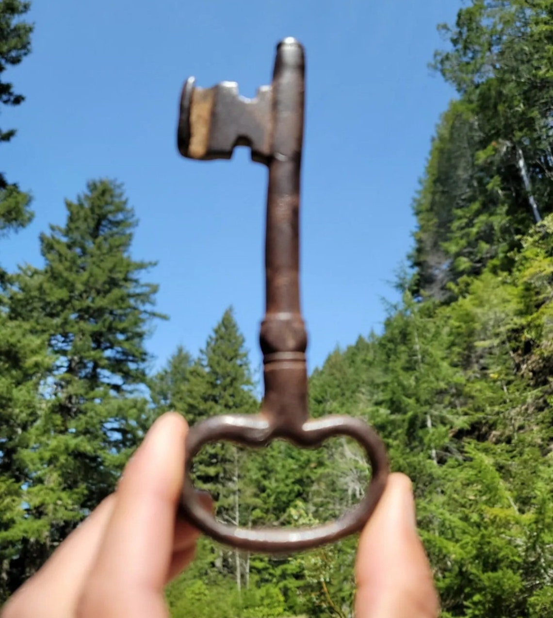 C. 1750 Giant Ancient French Iron Skeleton Key! Huge Old Metal CASTLE ...