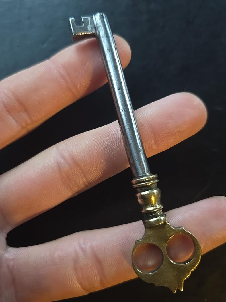 One 1800s French Furniture Lock Key! Antique Beautiful Old Brass Key ...