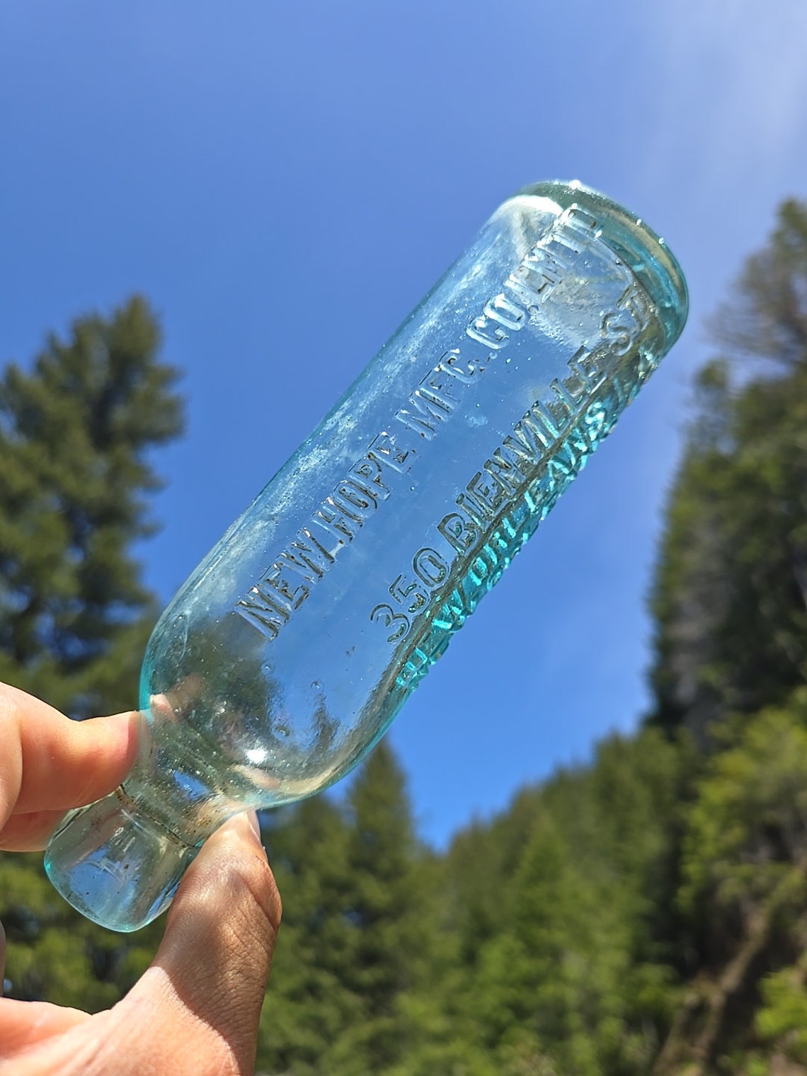 1880s New Orleans LA Hutch Hutchinson Bottle! Antique Aqua New Hope ...