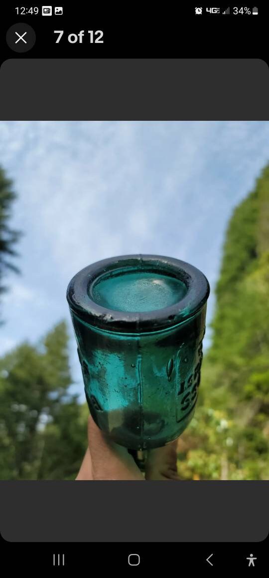 1860's Emerald Philadelphia Stout Ale Bottle P. Duross Iron Pontiled ...