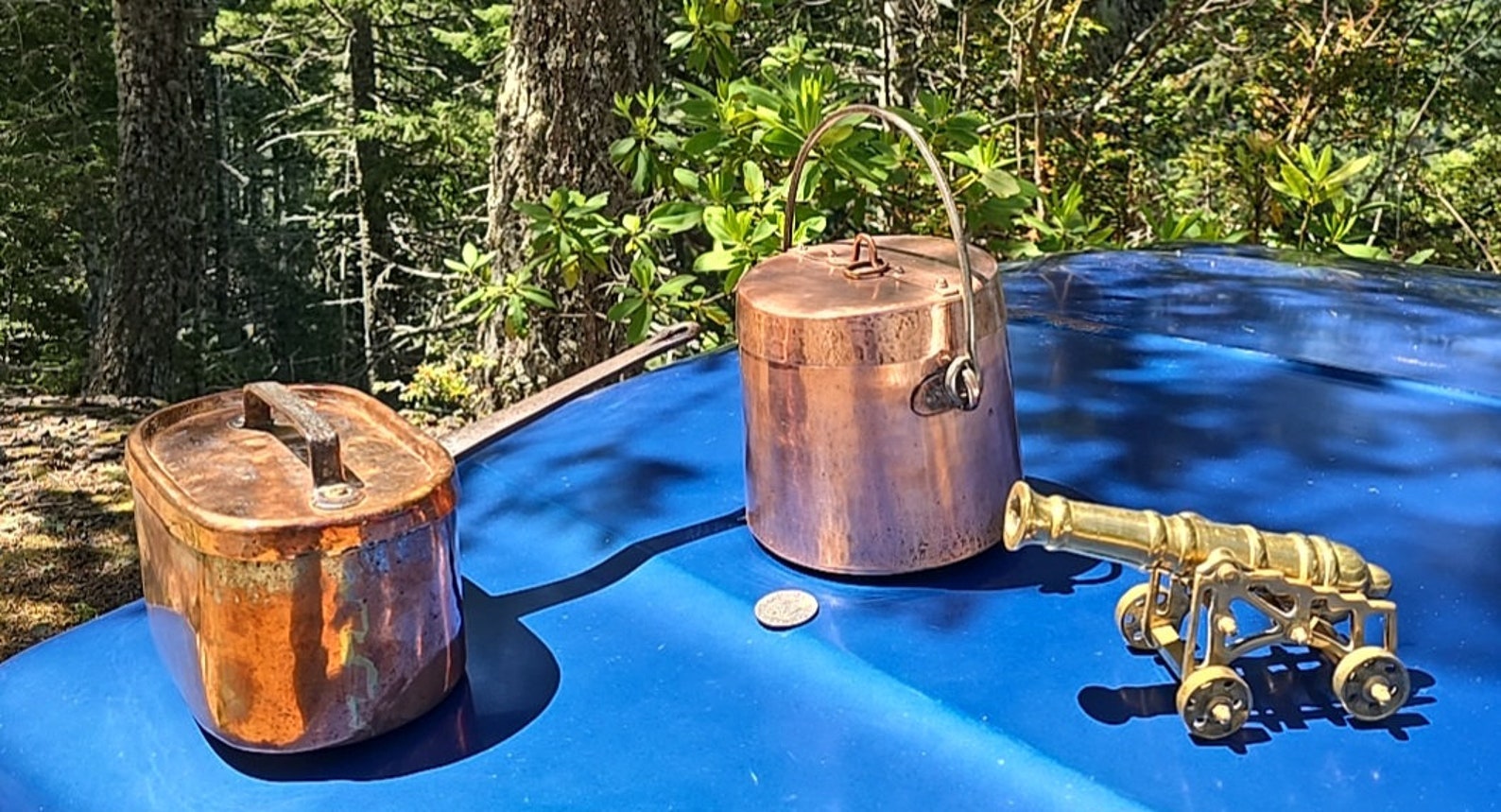 Antique Handmade French Copper Cauldron! Beautiful Old Little Marmite ...
