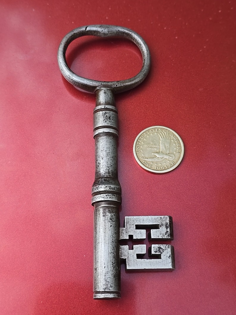 Giant Majestic Large Castle Key!antique Thick Iron Gate Key. Almost 6 ...