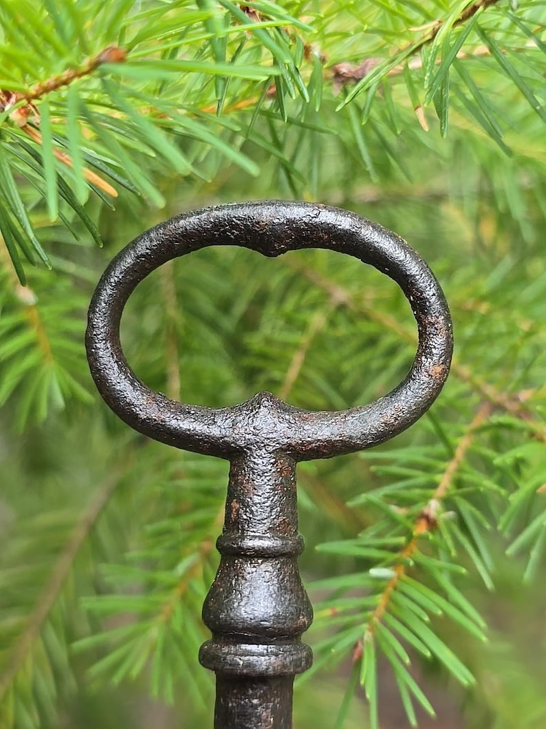 1870s Large English Iron Key. 1 Big Antique Metal Skeleton Key. Almost ...