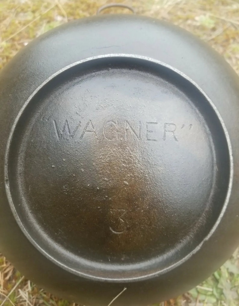 Great Antique "wagner" Scotch Bowl Cast Iron Cookware! Old USA Pot or ...
