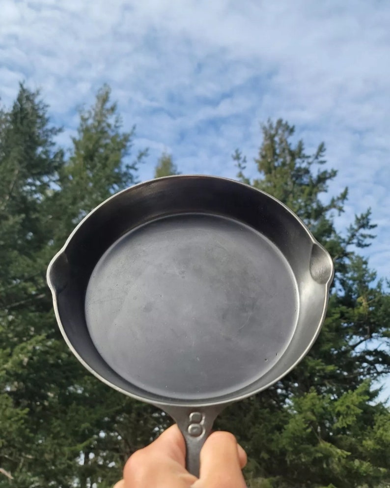 Great Old Smooth and Seasoned #8 Skillet! Antique USA Kitchen Pan ...