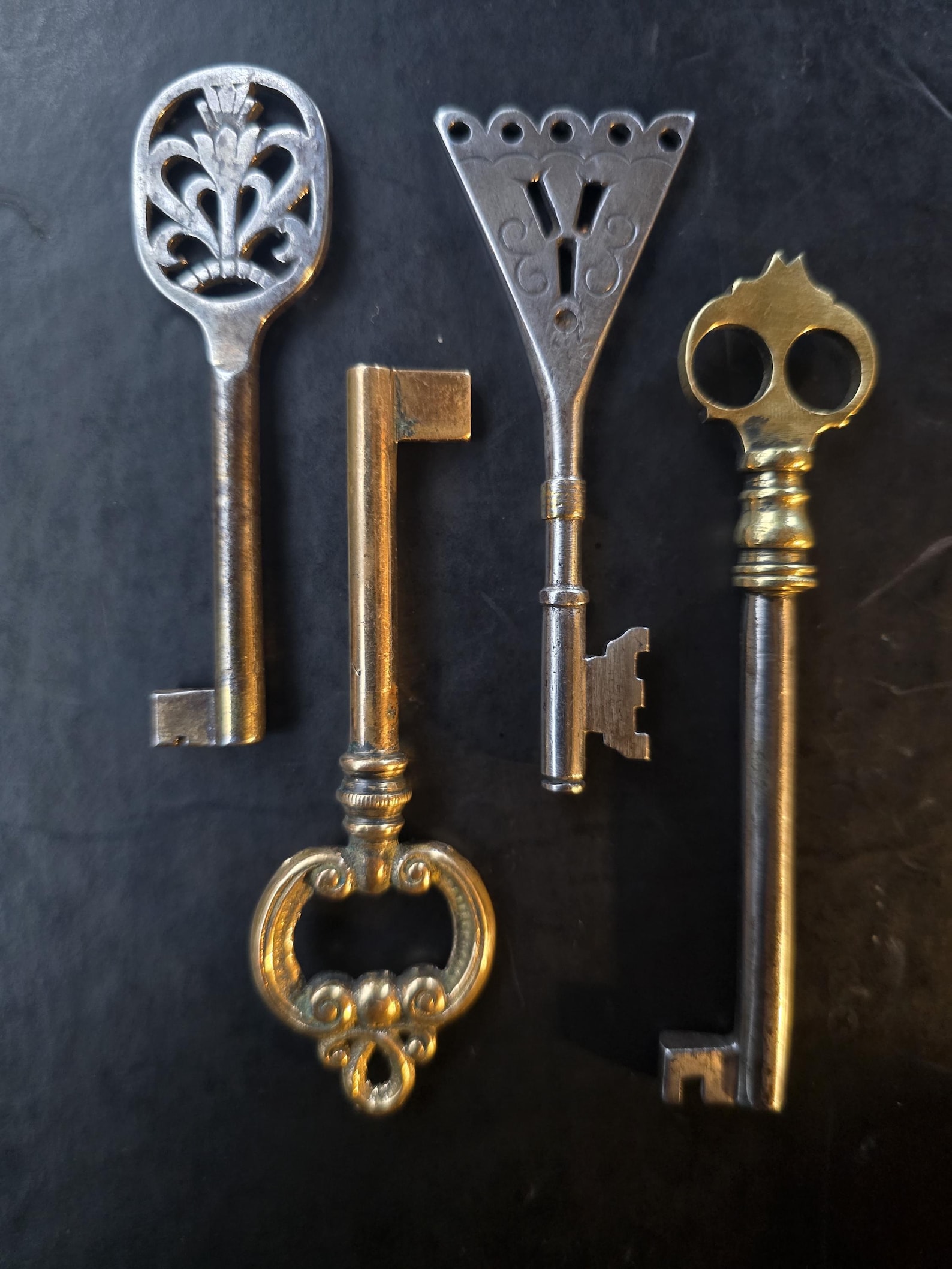 One 1800s French Furniture Lock Key! Antique Beautiful Old Brass Key ...