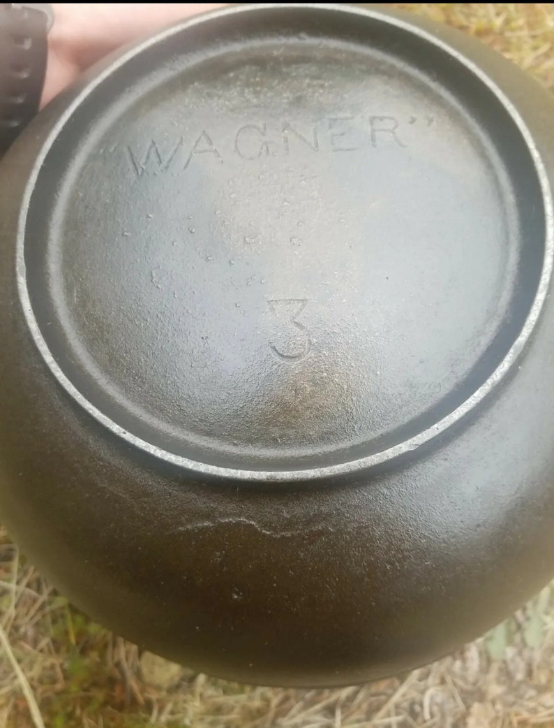 Great Antique "wagner" Scotch Bowl Cast Iron Cookware! Old USA Pot or ...