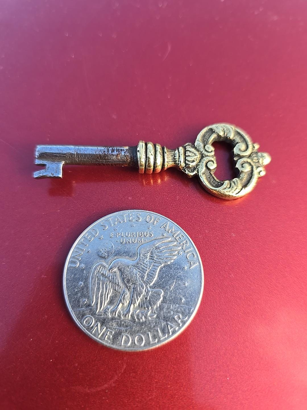 Beautiful Old French Brass Key! 1800s Ornate Furniture Lock Key! - Etsy