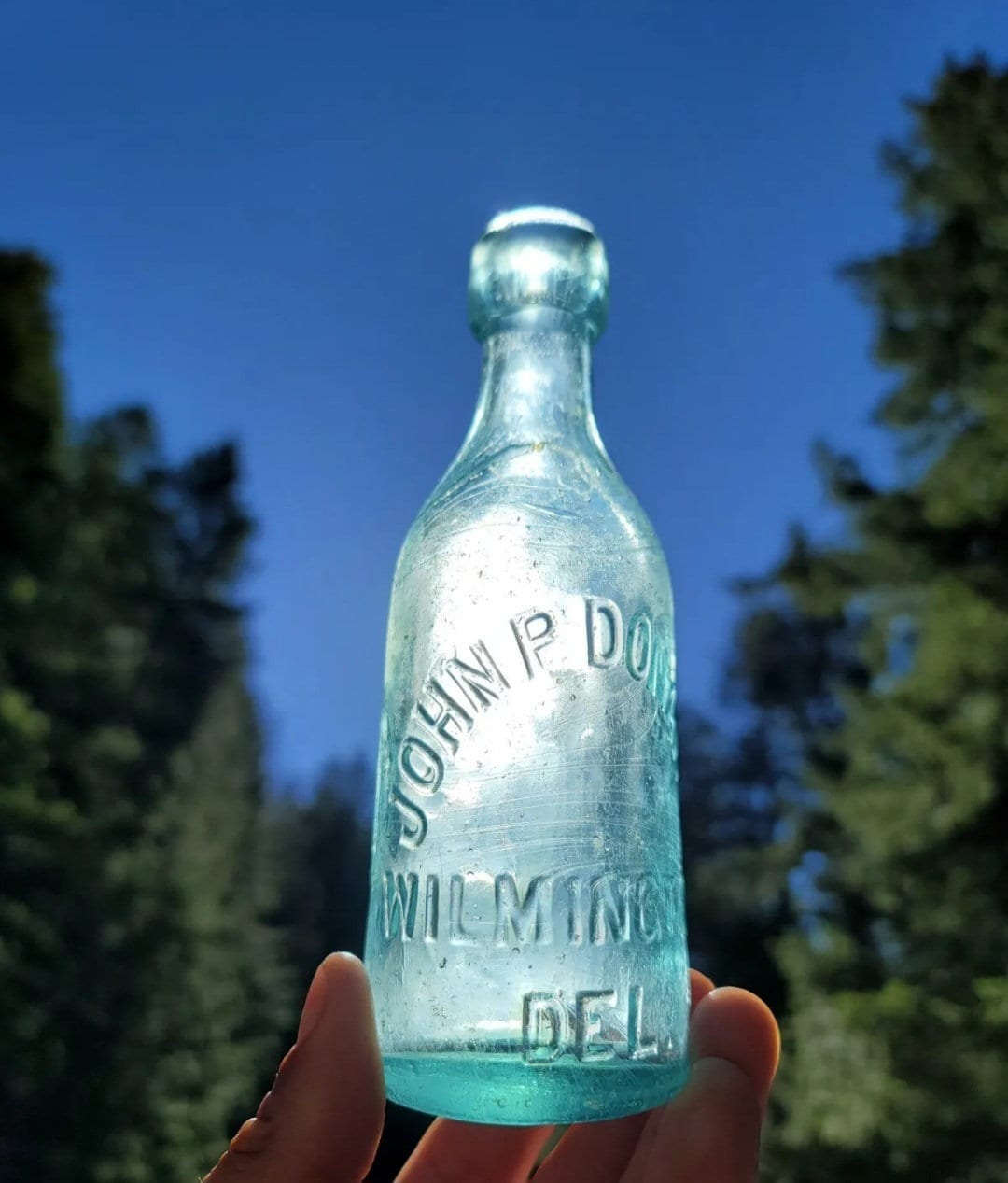 Old Delaware Blob Top Soda Bottle! Antique John P. Donahoe Wilmington ...