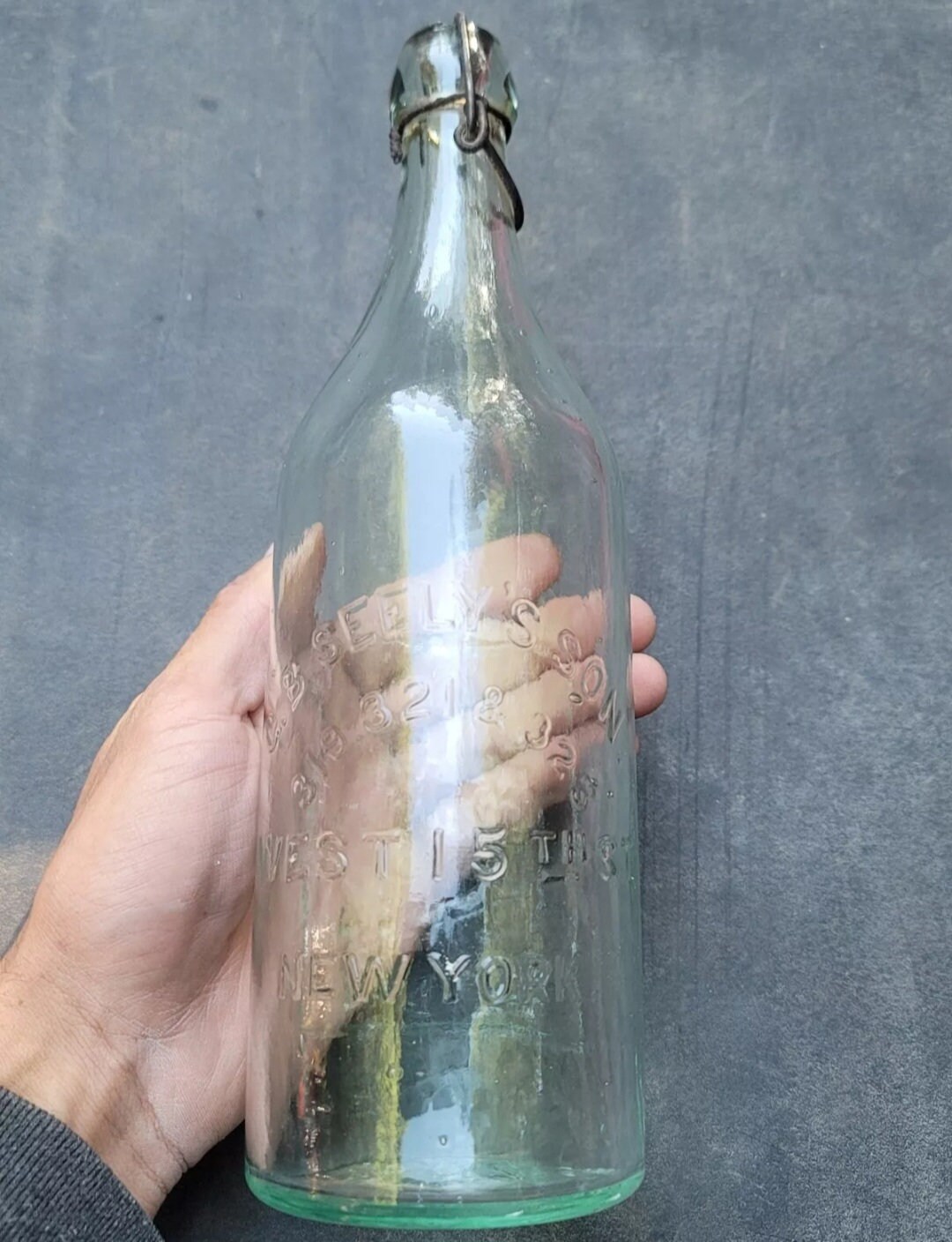 Scarce 1880s Blob Top New York Picture Soda! Antique Quart Bartender GB ...