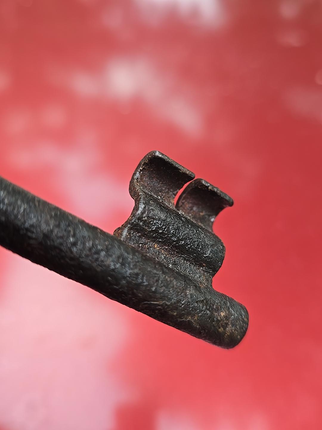 1870s Large English Iron Key. 1 Big Antique Metal Skeleton Key. Almost ...
