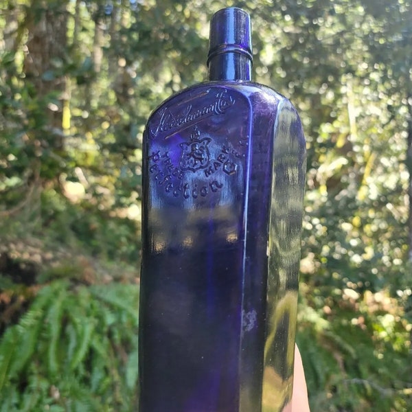 Purple Glass Bottle - Etsy