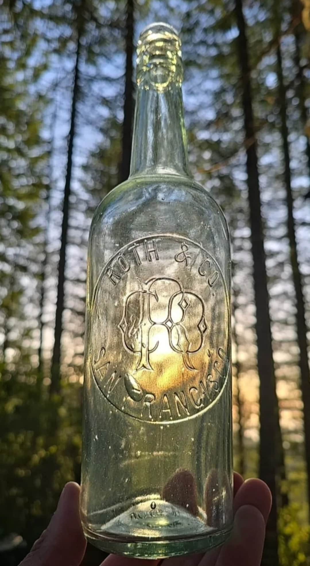 Antique San Francisco Whiskey. 1890s Aqua Roth California Liquor ...