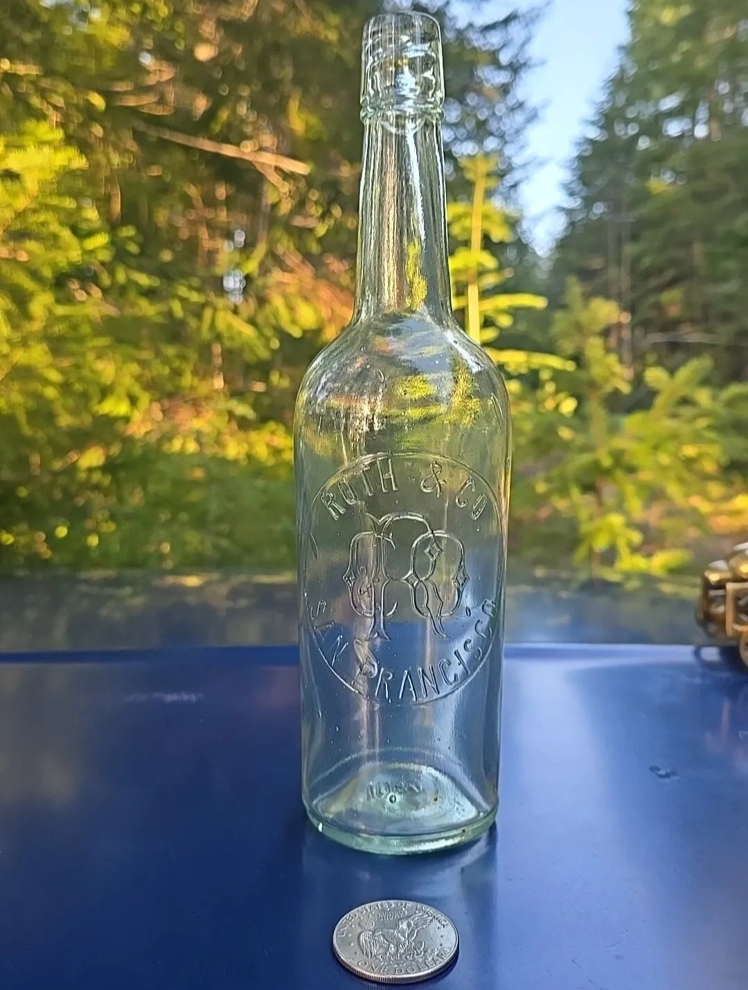 Antique San Francisco Whiskey. 1890s Aqua Roth California Liquor ...