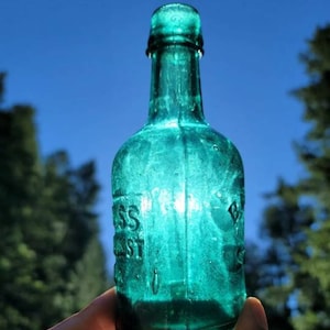 1860's Emerald Philadelphia Stout Ale Bottle! P. Duross Iron Pontiled ...