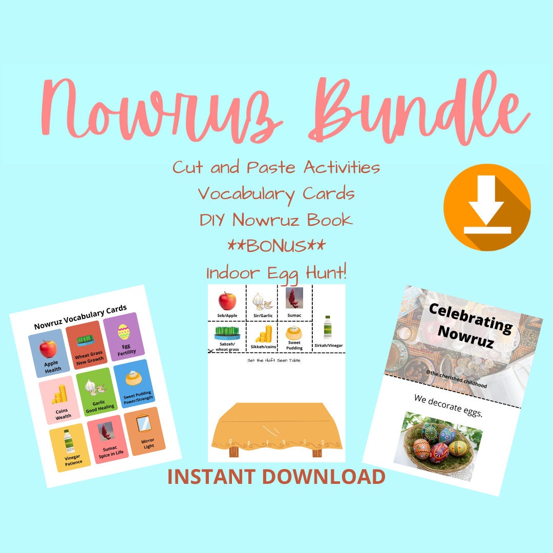 Nowruz Printable Nowruz for Kids Nowruz Vocabulary Cards - Etsy