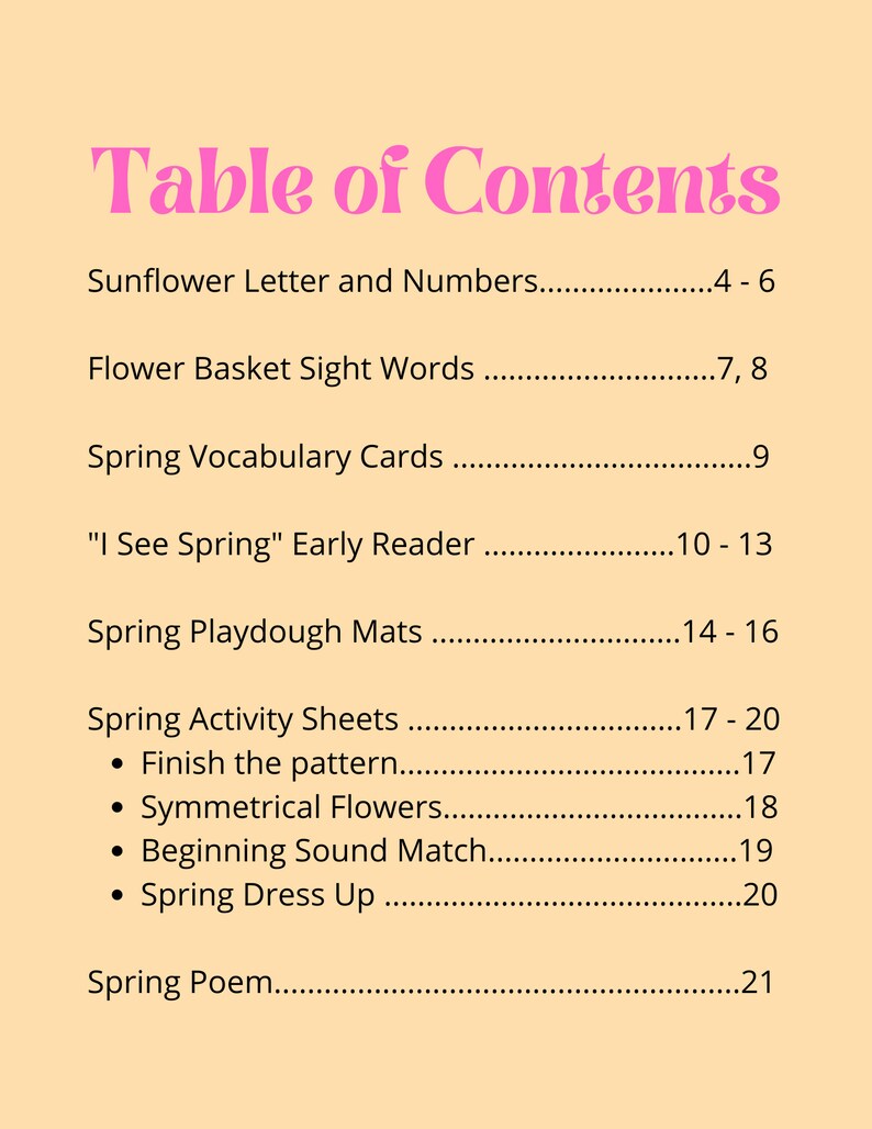 Spring Activity Pack - Spring Printables for Kids - Spring Playdough ...