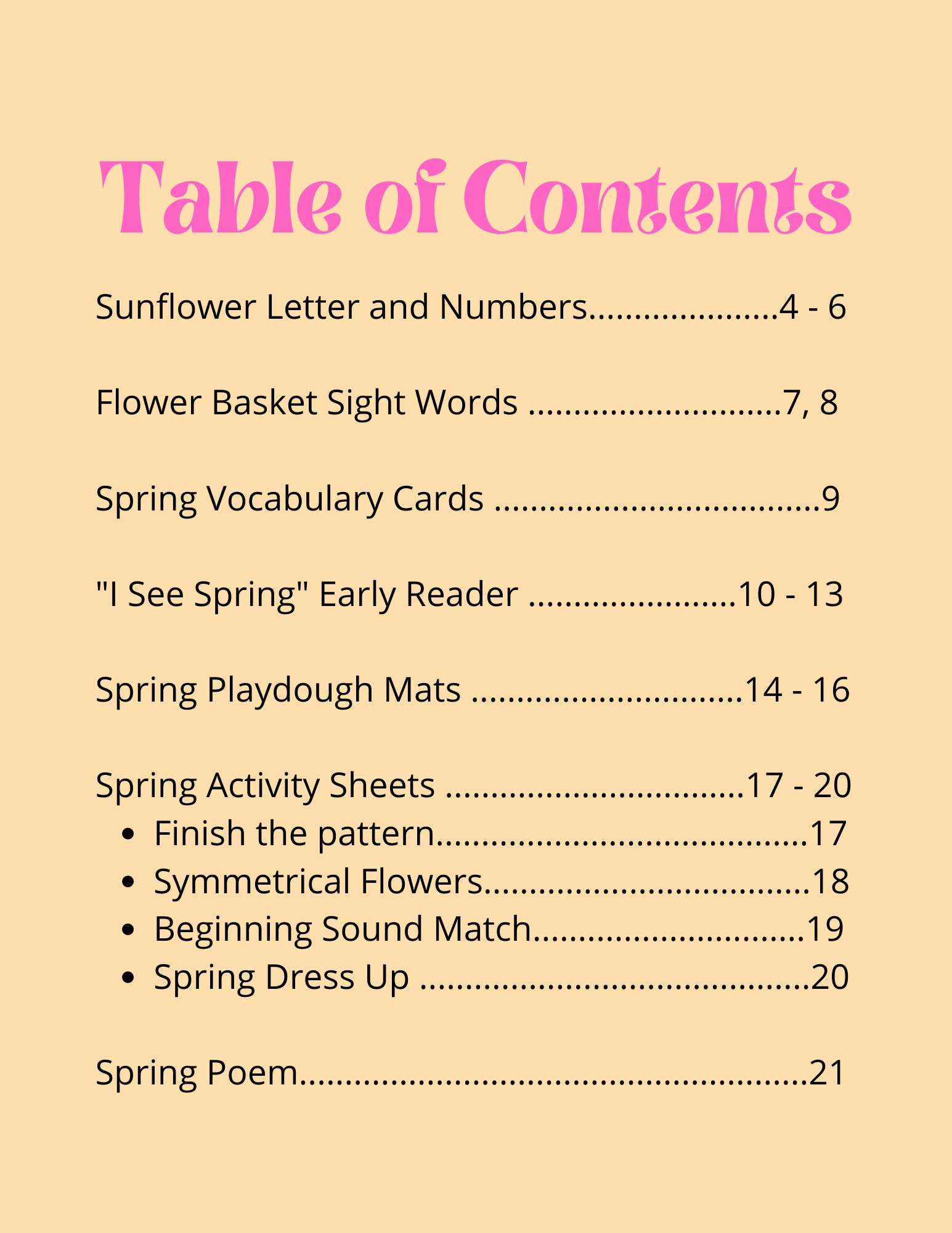 Spring Activity Pack - Spring Printables for Kids - Spring Playdough ...