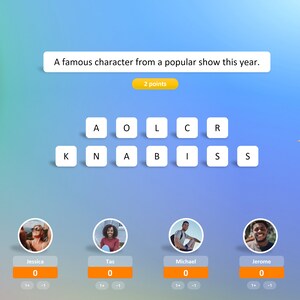 Virtual Party Gameshow | Customizable, Scoreboard, Profile Pics | Big ...