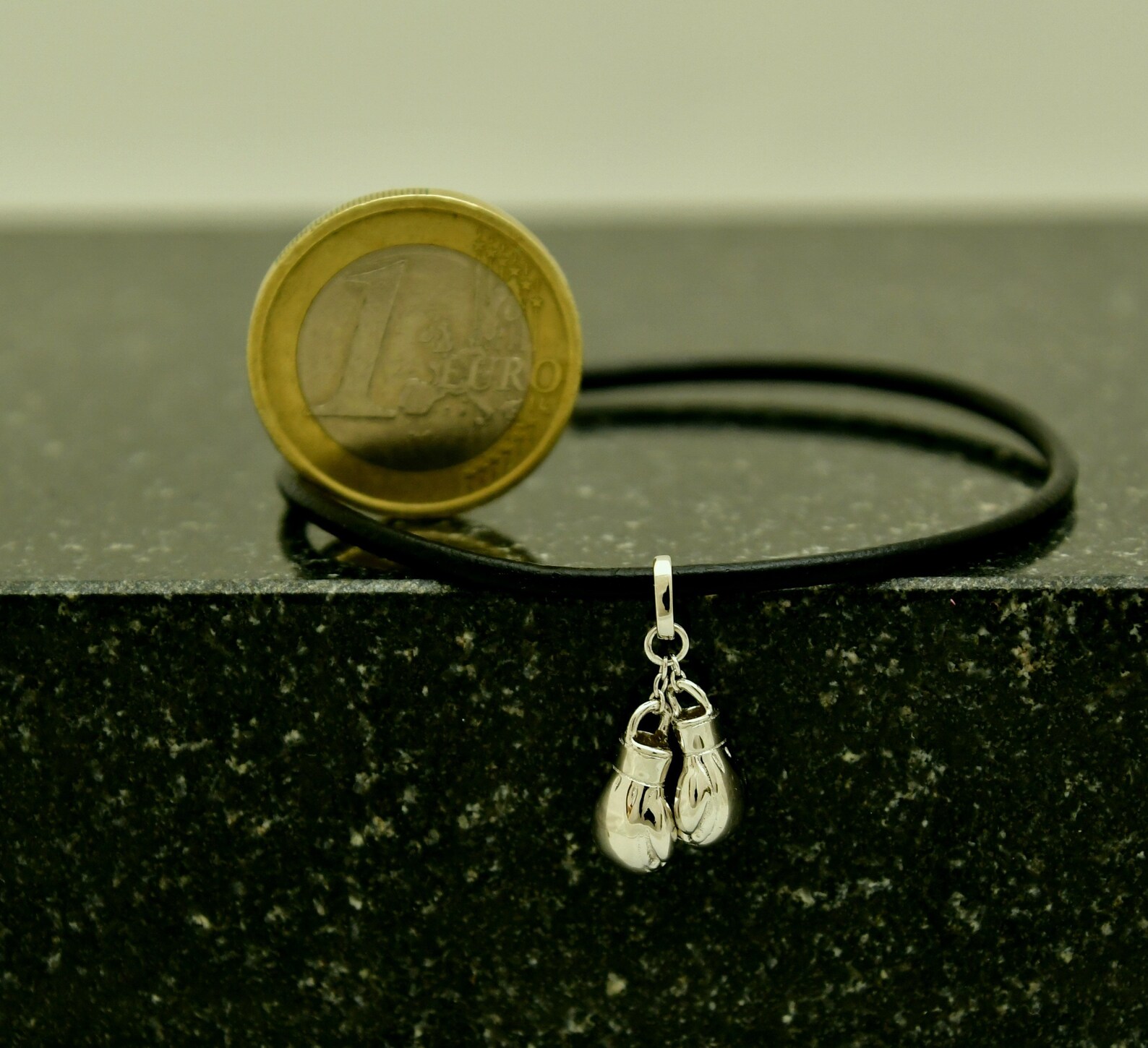 Charming Sterling Silver Boxing Pendant! Unisex! With Leather Chain ...