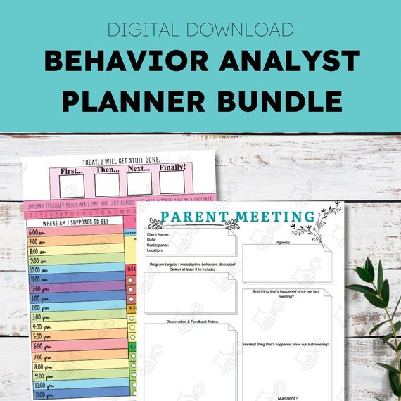 Behavior Analyst BCBA Aba Undated Planner Pages Bundle DIGITAL - Etsy