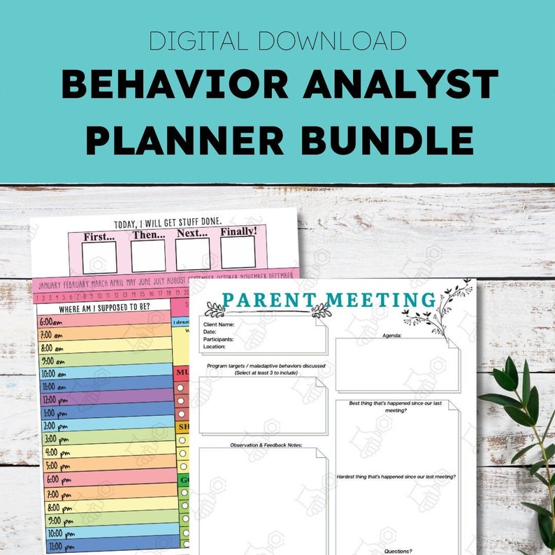 Behavior Analyst BCBA Aba Undated Planner Pages Bundle DIGITAL ...