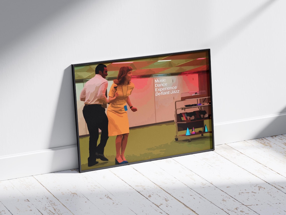 Defiant Jazz Severance Digital Print – Retro Office Dance Party Wall ...
