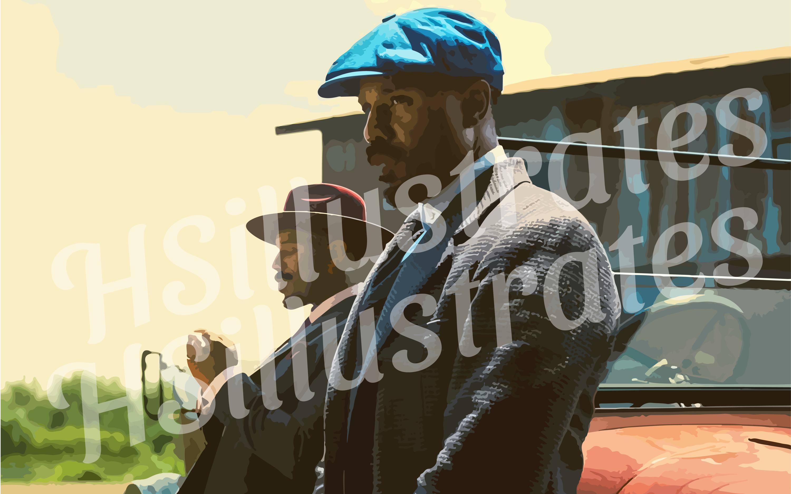 Sinners Vector Digital Poster, Smoke Stack Twins, Michael B Jordan ...