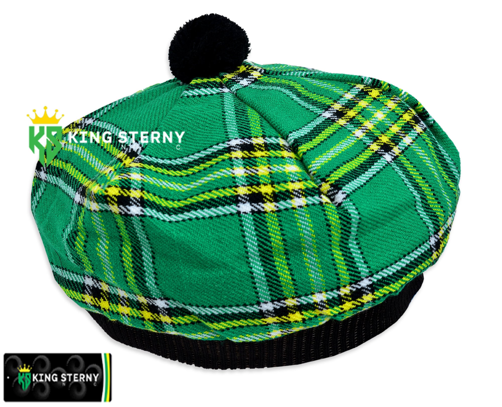 Great Men's Scottish Tam O' Shanter Hat Irish Green Tartan Tummy Hat - Etsy