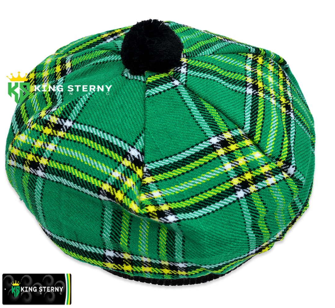 Great Men's and Women's Scottish Tam O' Shanter Hat Irish Green Tartan ...